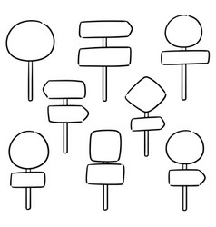 Set of direction post Royalty Free Vector Image