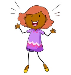 Happy girl cartoon Royalty Free Vector Image - VectorStock