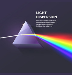 Light dispersion and refraction effect linear Vector Image