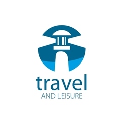 Lighthouse and fountain pen logo design Royalty Free Vector