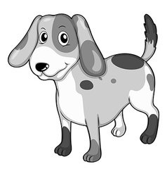 Cute puppy rear view Royalty Free Vector Image