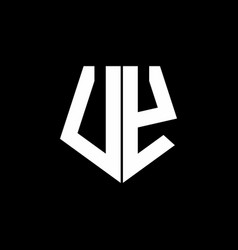 Uy logo monogram emblem style with crown shape Vector Image