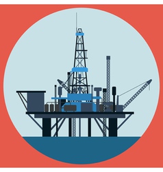 Oil drilling rig Royalty Free Vector Image - VectorStock