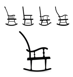 Wooden rocking chair porch zone outdoor furniture Vector Image