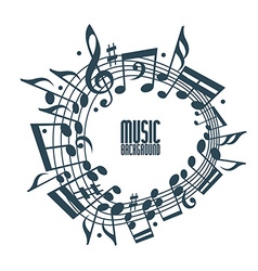 Round music border Royalty Free Vector Image - VectorStock