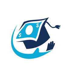 Teamwork education students goals logo Royalty Free Vector