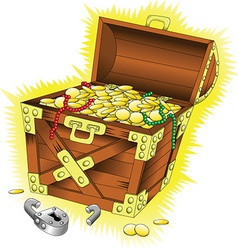 Royal gold treasure crown and precious relics Vector Image