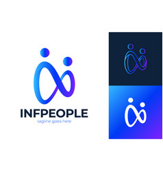 Infinity people logo and symbols Royalty Free Vector Image