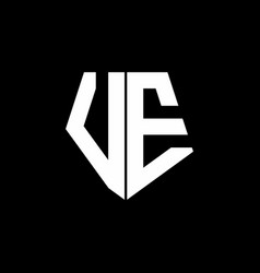 Ev logo monogram emblem style with crown shape Vector Image