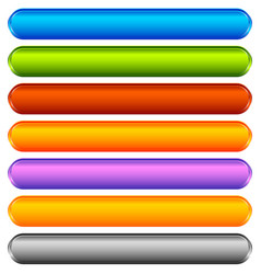 Colorful rounded rectangle buttons with arrows Vector Image