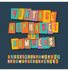 Collage alphabet letters made from Royalty Free Vector Image