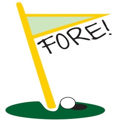 Golf hole with flag Royalty Free Vector Image - VectorStock
