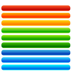 Colorful rounded rectangle buttons with arrows Vector Image