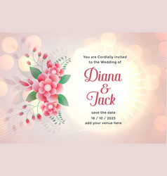 Subtle elegant wedding invitation card design Vector Image