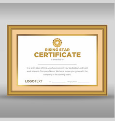 Certificate template border frame diploma design Vector Image