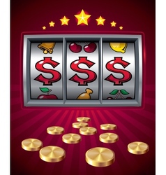 Slot machine poster Royalty Free Vector Image - VectorStock