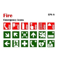 In case of fire emergency plan stick figure Vector Image