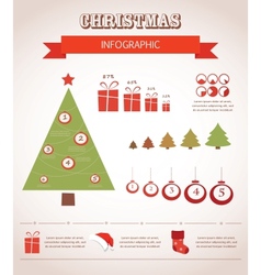 Merry christmas infographics timeline with steps Vector Image