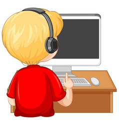 Little boy with blond hair Royalty Free Vector Image