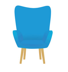 Sofa and couch blue colorful cartoon Royalty Free Vector