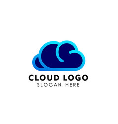 Internet connection cloud logo Royalty Free Vector Image