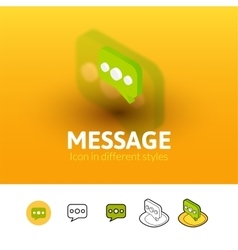 Yellow bubble chat message Royalty Free Vector Image