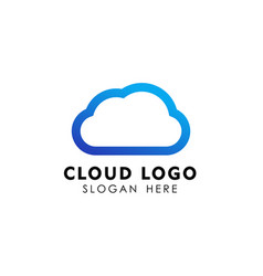 Infinity cloud logo design icon template Vector Image