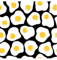 Seamless pattern with fried eggs Royalty Free Vector Image