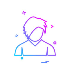 Purple user icon in the circle a solid gradient Vector Image