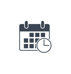 Calendar icon with month time symbol flat agenda Vector Image
