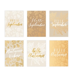 Hello september card Royalty Free Vector Image