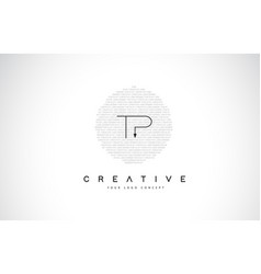 Red and black tp t p letter logo design creative Vector Image