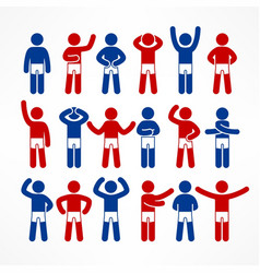 Happy family stick figure Royalty Free Vector Image