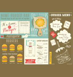Menu card template for fast food meals Royalty Free Vector
