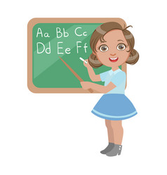 Group of preschool kids and teacher teacher Vector Image