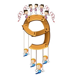 Nine bananas Royalty Free Vector Image - VectorStock