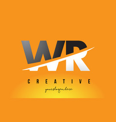 Pr p r letter modern logo design with yellow Vector Image