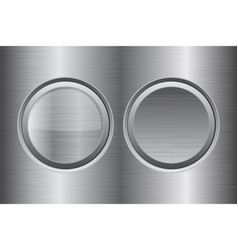 Round metal frames set Royalty Free Vector Image