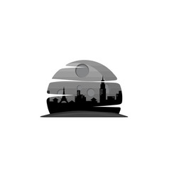 City life cityscape view sign symbol Royalty Free Vector