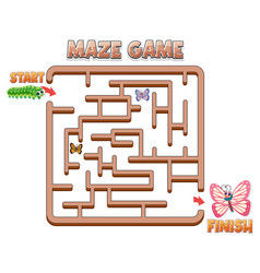Maze game template for kids Royalty Free Vector Image