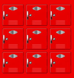 Red school lockers Royalty Free Vector Image - VectorStock
