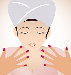 Woman applying red nail polish on fingers vector by DahliaMM - Image ...