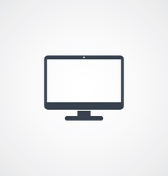 Simple black color desktop computer logo icon Vector Image
