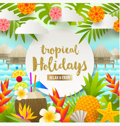 Tropical resort cartoon Royalty Free Vector Image