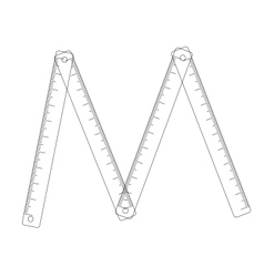 Ruler wooden isolated on white background Vector Image