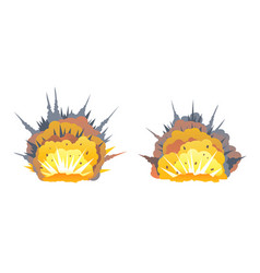 Bomb explosion on ground Royalty Free Vector Image