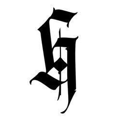 Letter h in gothic style alphabet the symbol Vector Image