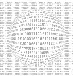 Binary code background black and white Royalty Free Vector