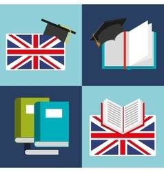 Learn english online icon Royalty Free Vector Image