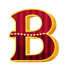 Letter e in circus style Royalty Free Vector Image